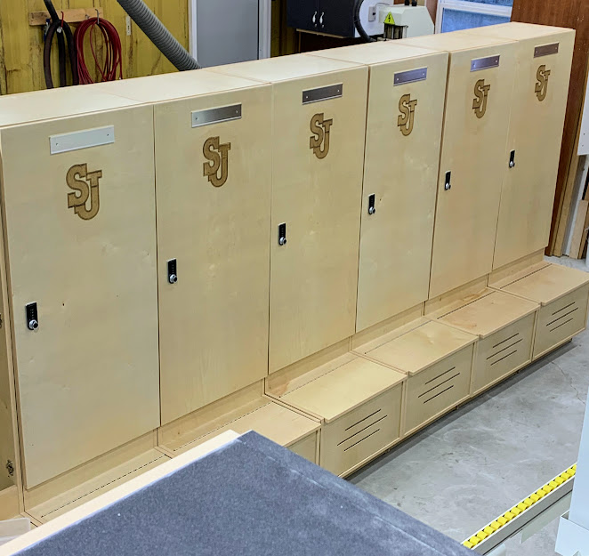 Custom Wood Lockers | Custom Wood Team Lockers | American Modern Lockers